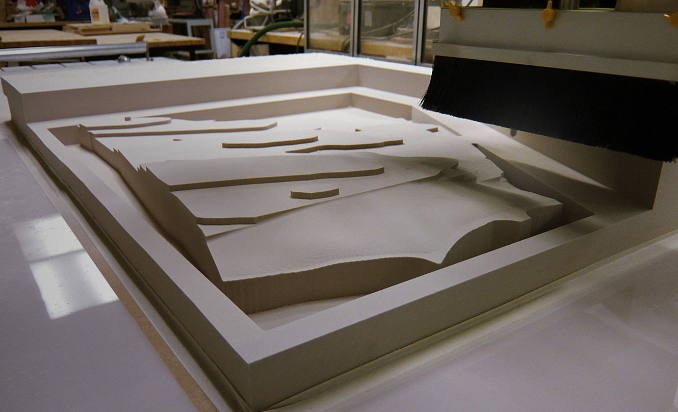 Architectural Site Model in White Foam