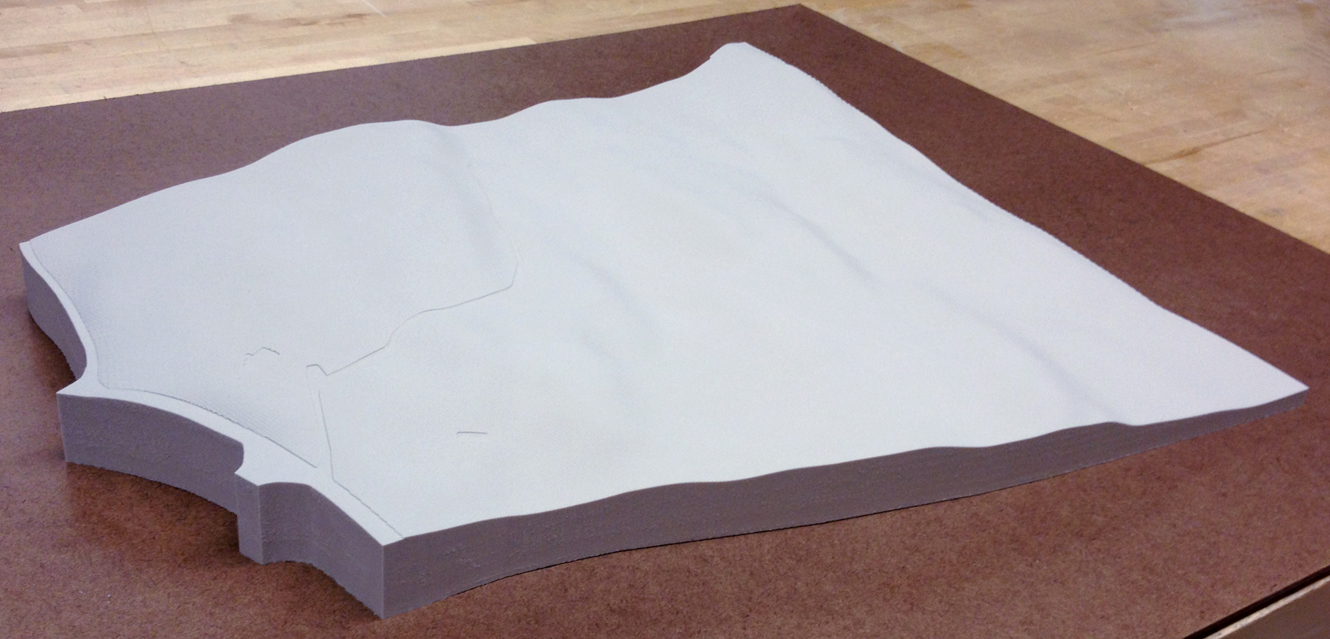 Architectural Site Model in White Foam