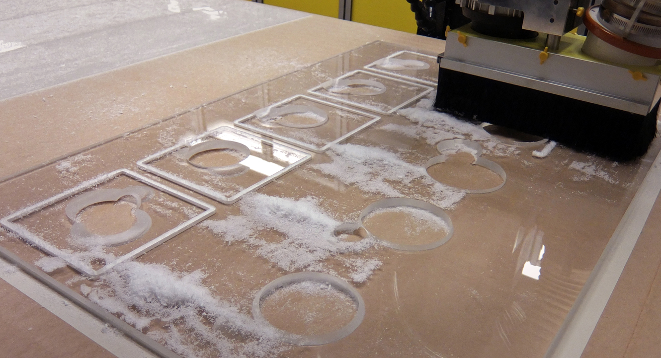 CNC Routing Acrylic Sections