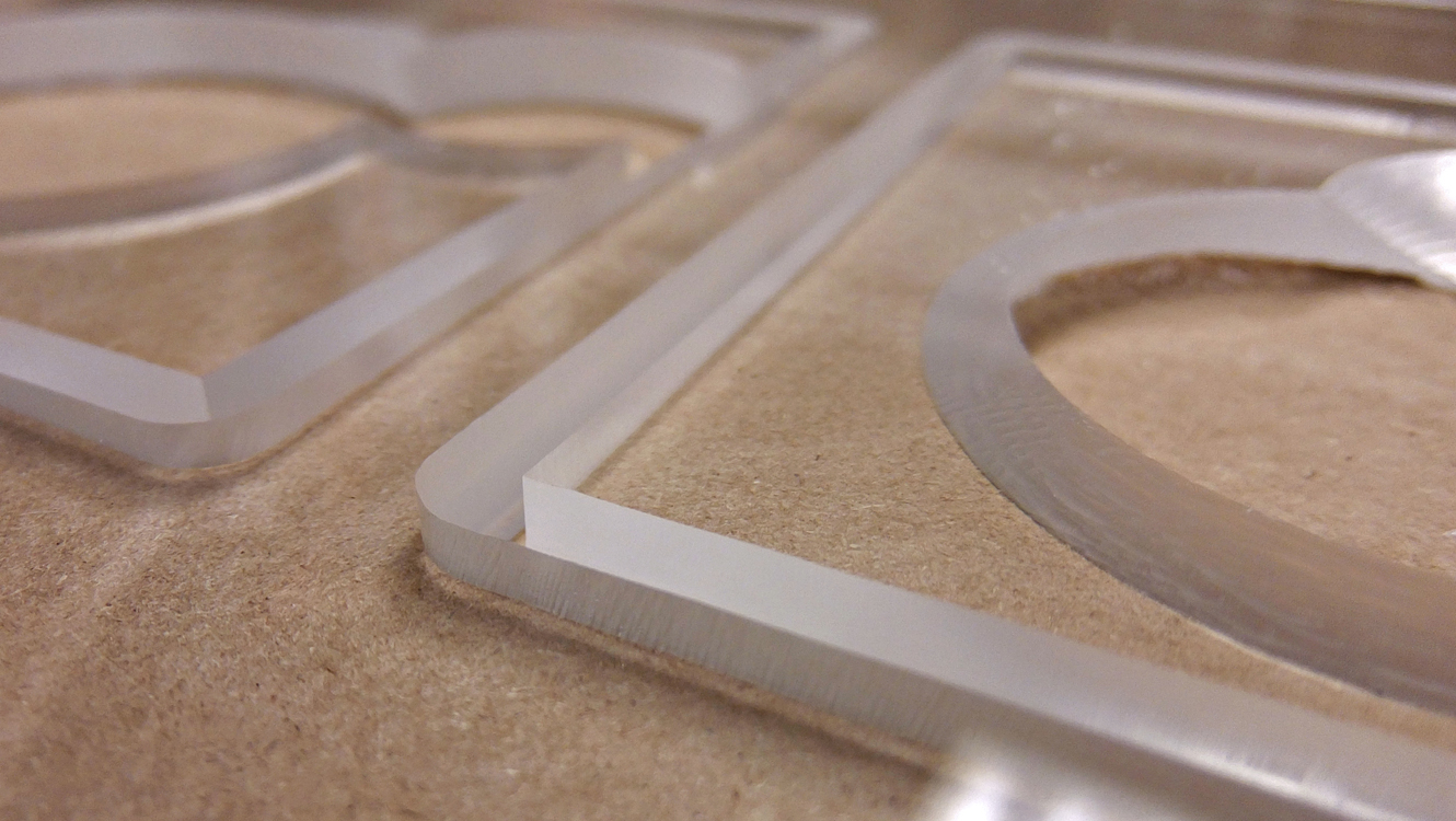 CNC Routing Acrylic Sections