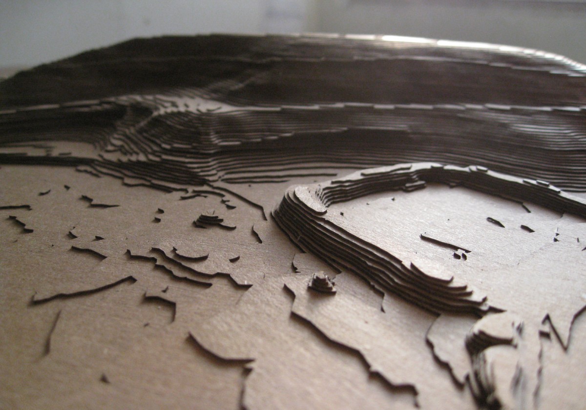 Chipboard Topographic Model