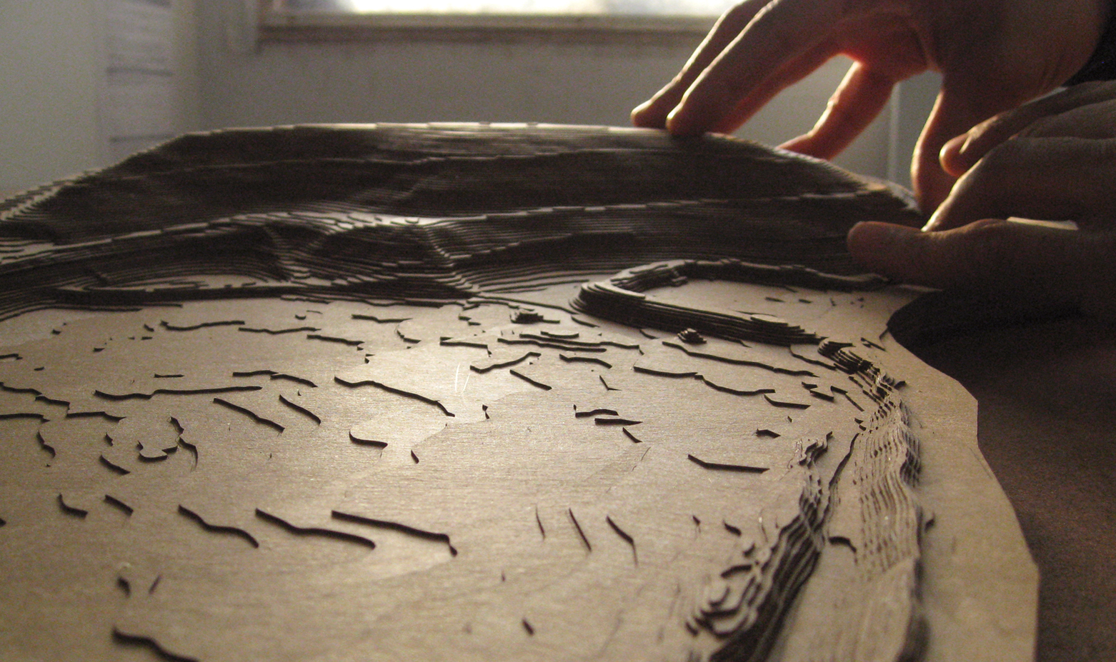 Chipboard Topographic Model