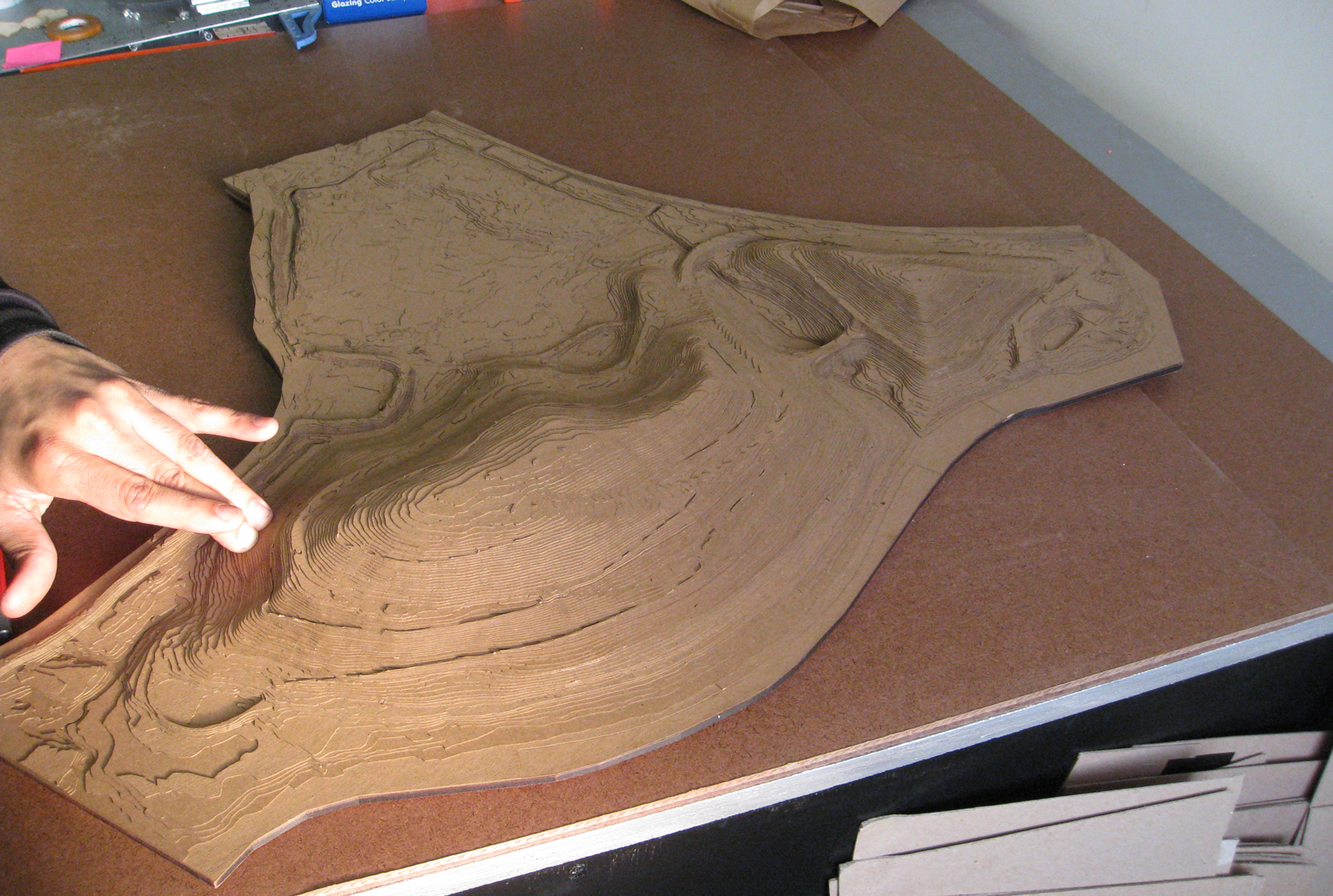 Chipboard Topographic Model
